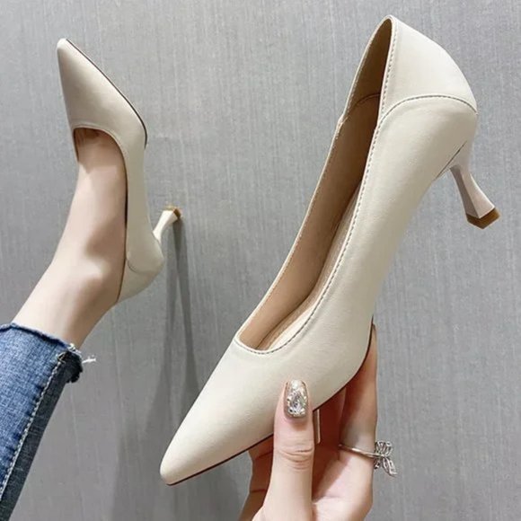 Shoes | Black Professional Pointed Heels For Women With A Thin Heel And ...